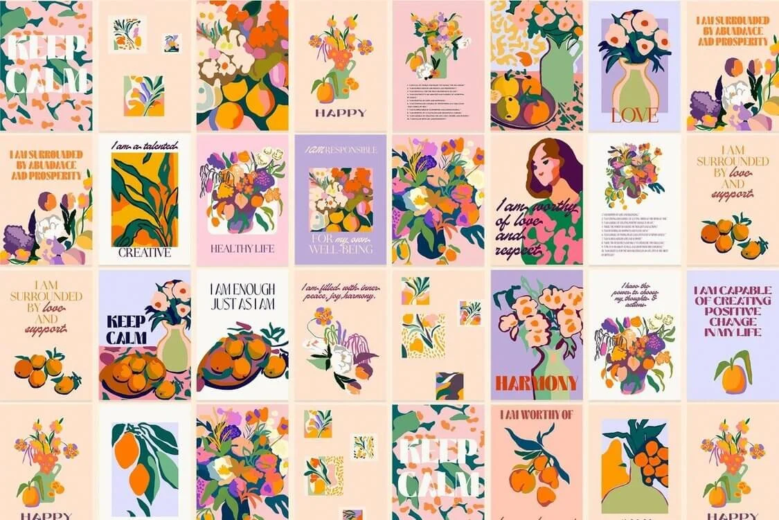 Citrus Garden Flowers Clipart & Posters — Artcoast Studio