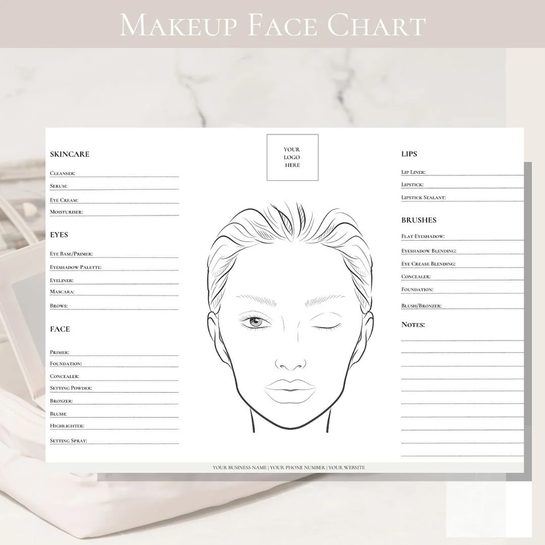 Printable Makeup Face Template | Saubhaya Makeup