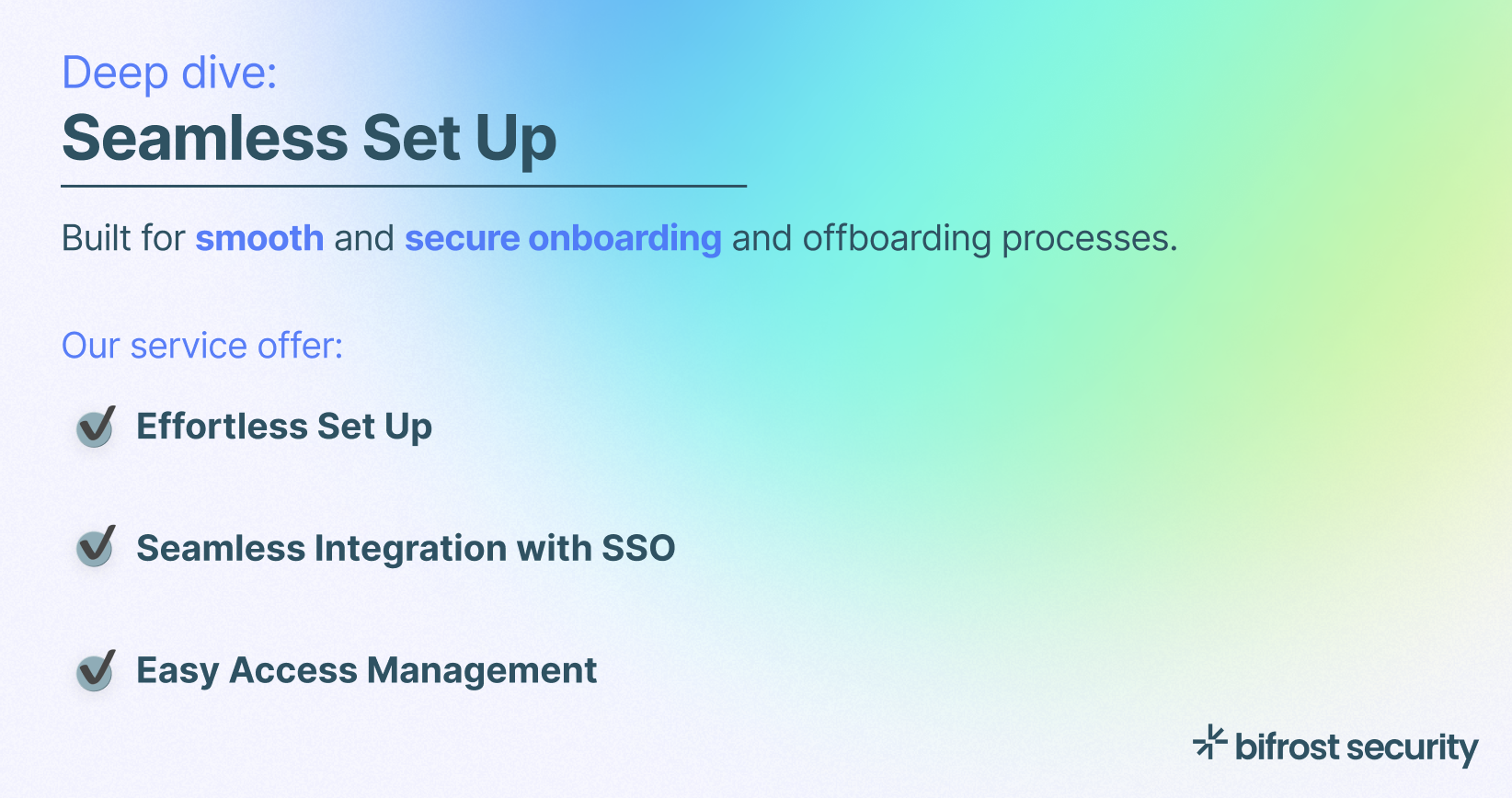 Deep dive: Effortless Set-up — bifrost security