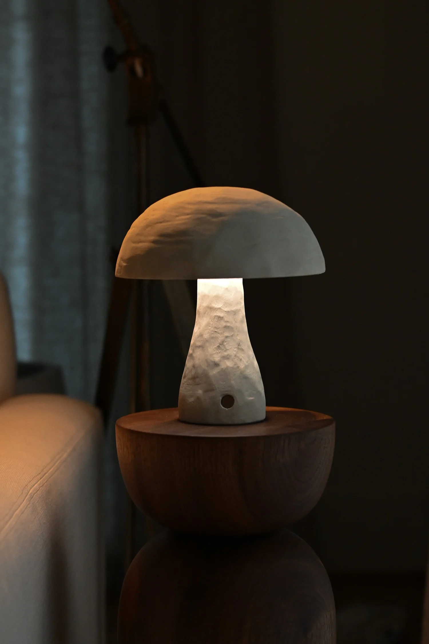 "The Carroll: Calacatta Viola Marble Lamp with Handwoven Rattan Shade ...