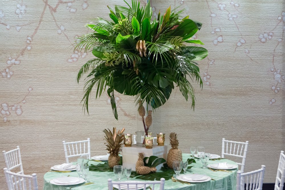 Tropical Gold Pineapple Birthday Party Decor | Eddie Zaratsian ...