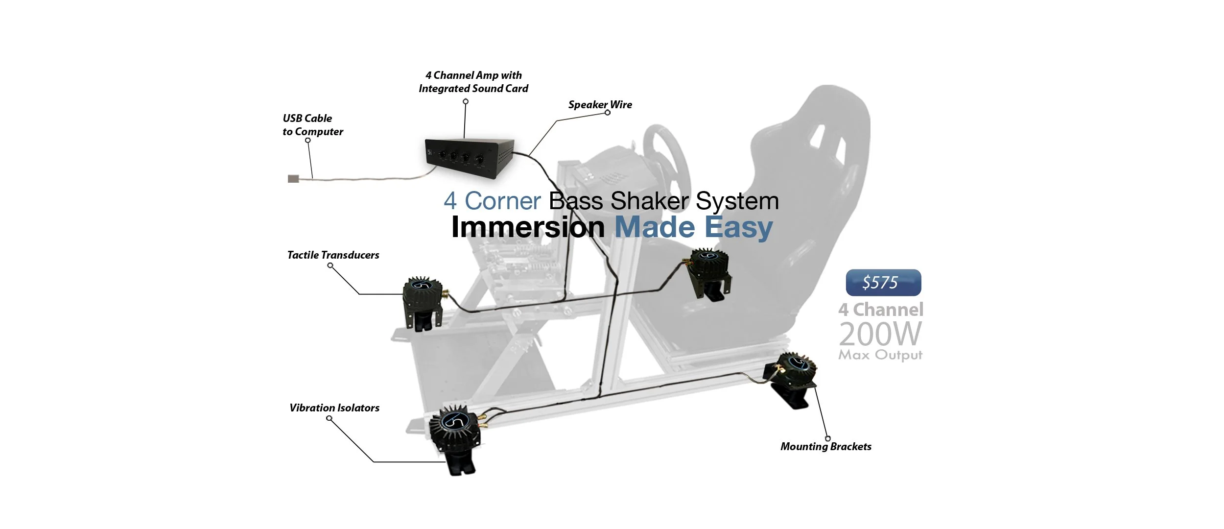 4 Corner Shaker Kit: 200W