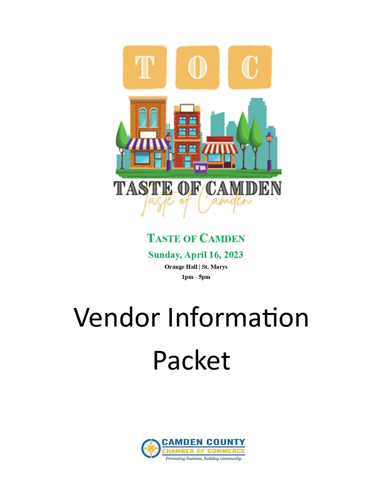 TOC Vendor Packets — Camden County Chamber Of Commerce | Serving Camden ...