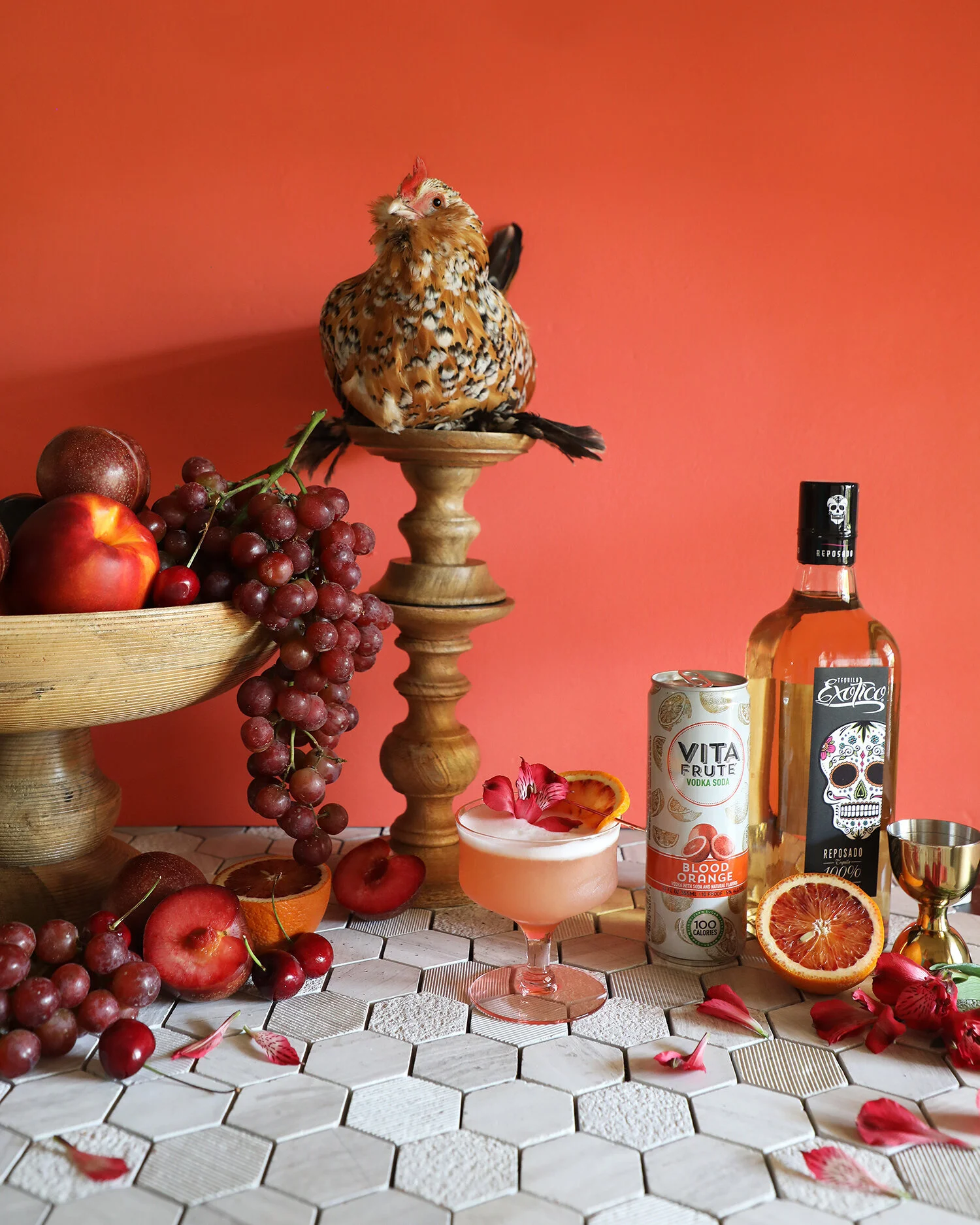 Scarlet Fruit Tequila Sour — Drinking with Chickens- craft cocktail recipes