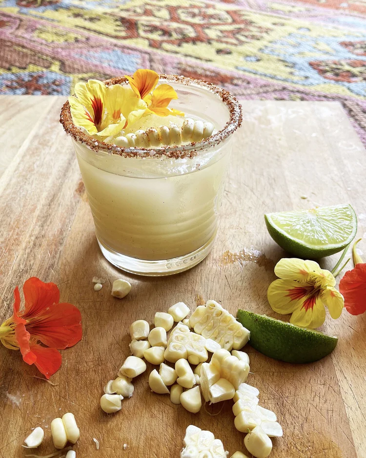 Mexican Street Corn Margarita — Drinking with Chickens- craft cocktail ...