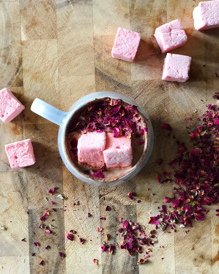 Rose + Rosé Hot Chocolate — Drinking With Chickens- Craft cocktail recipes