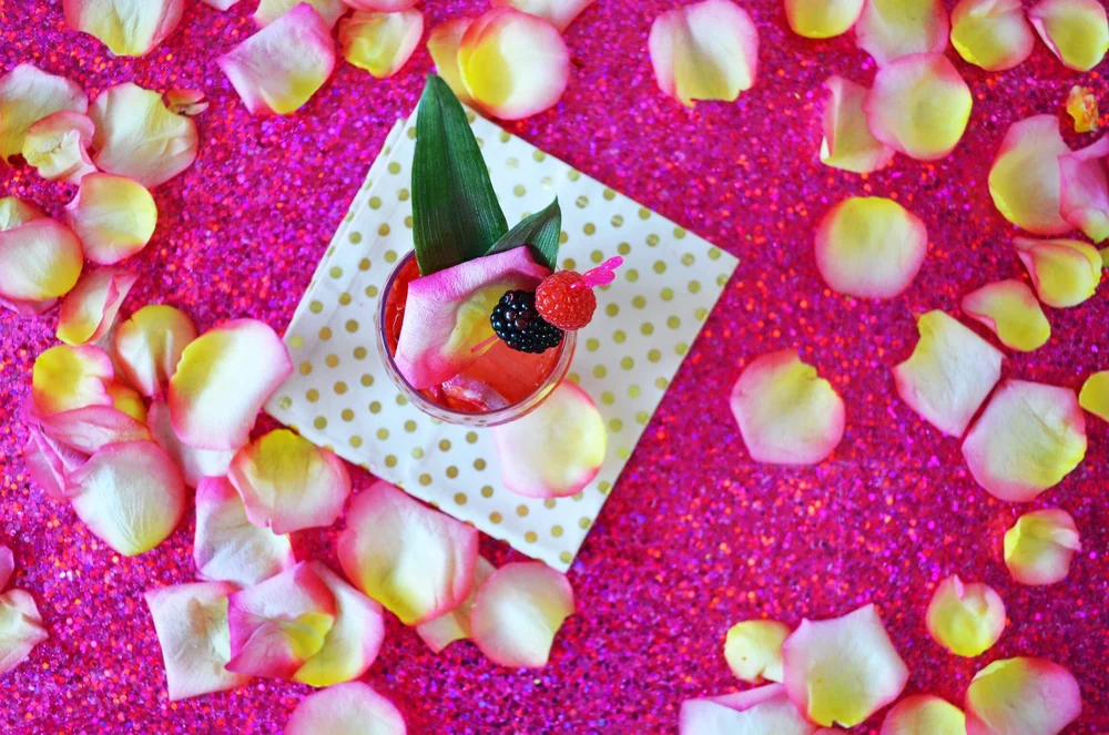 Sparkling Raspberry-Rose Rum Smash — Drinking with Chickens- craft ...