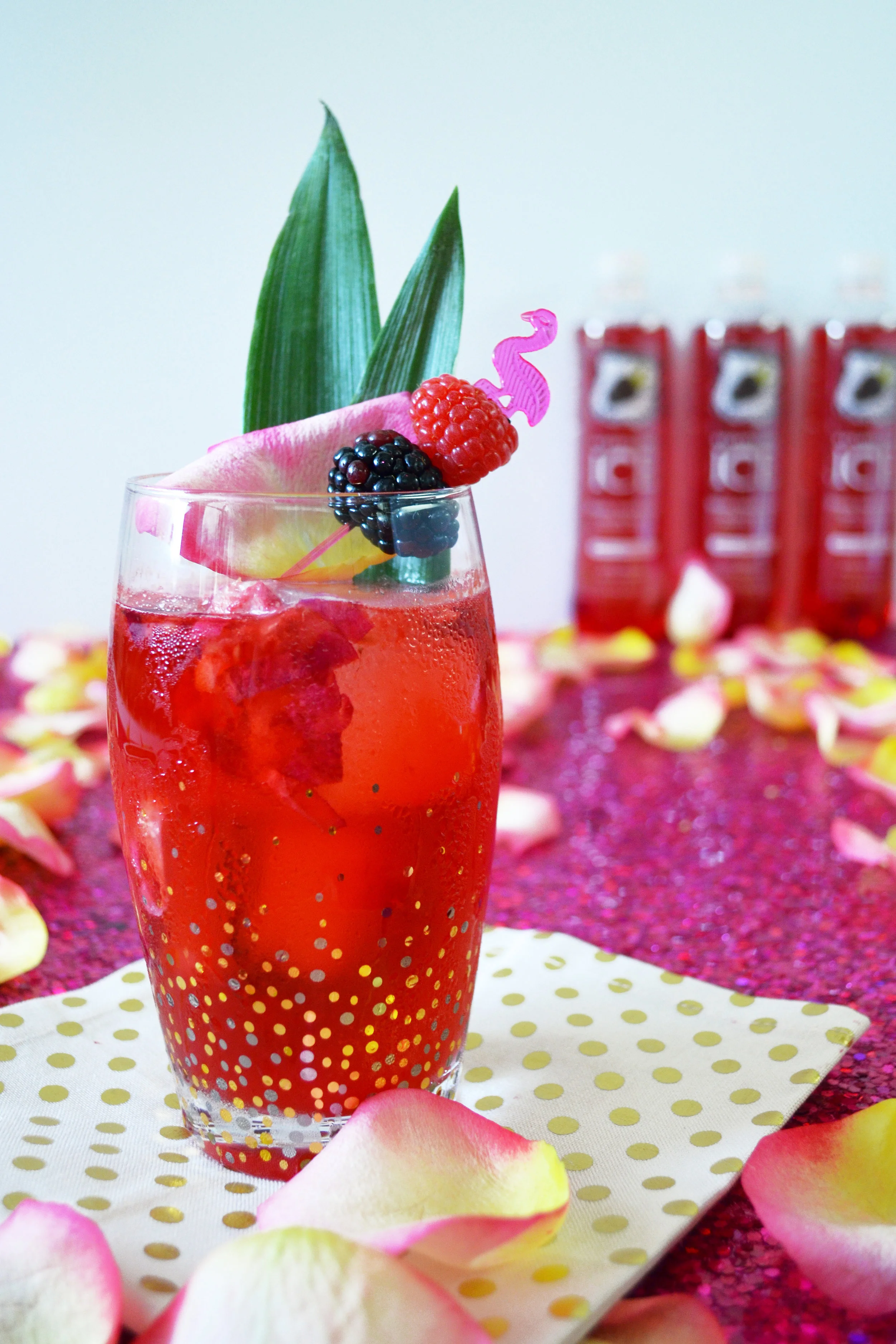 Sparkling Raspberry-Rose Rum Smash — Drinking with Chickens- craft ...