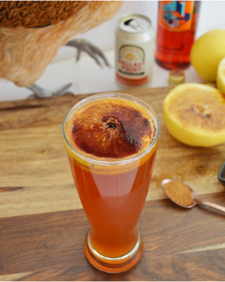 Brûléed Grapefruit Beer Cocktail — Drinking with Chickens- craft ...
