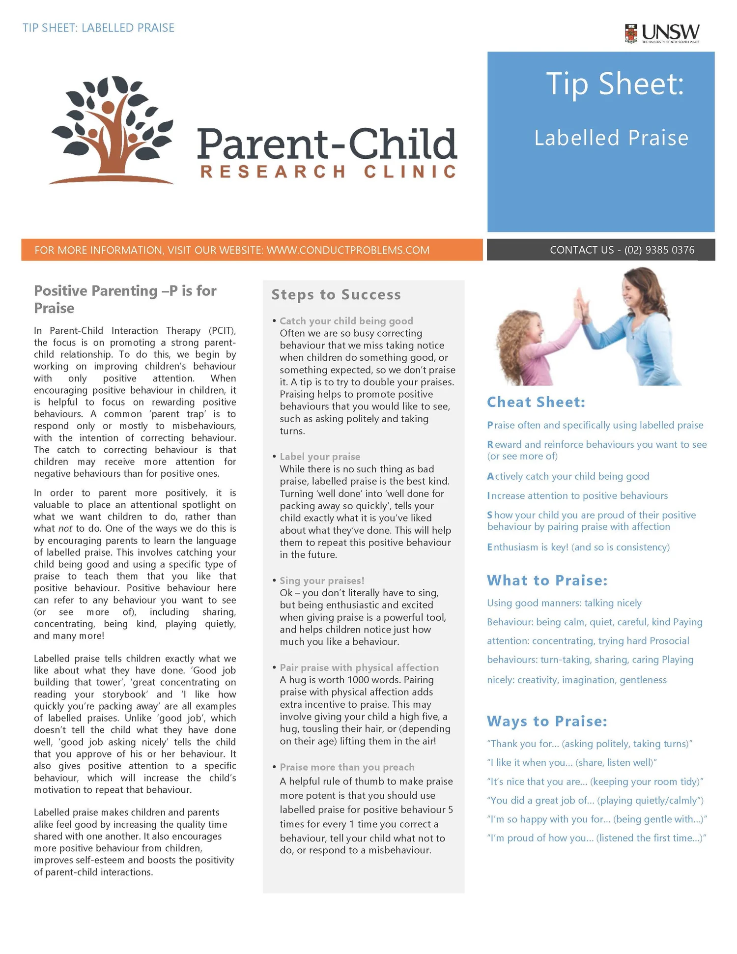 Tips for Parents — Parent-Child Research Clinic