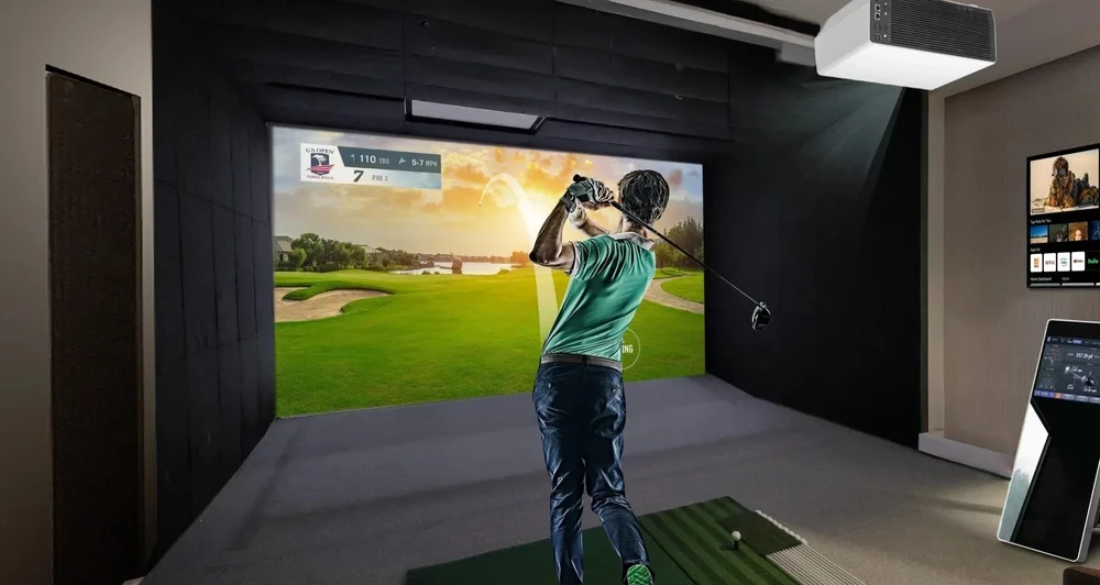 Custom Indoor Golf Simulator Store Canada featuring ProTee VX launch ...