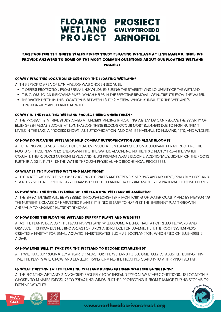 Llyn Maelog Floating Wetland FAQ’s — North Wales Rivers Trust