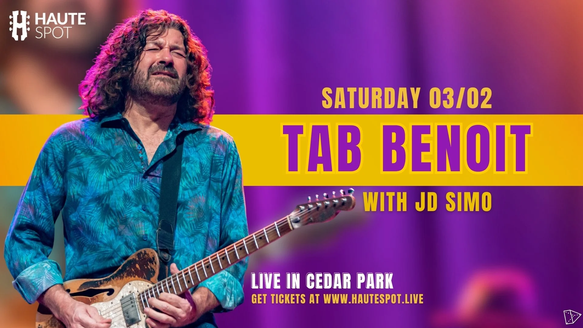Tab Benoit with JD Simo Live in Cedar Park, Tx at — Haute Spot