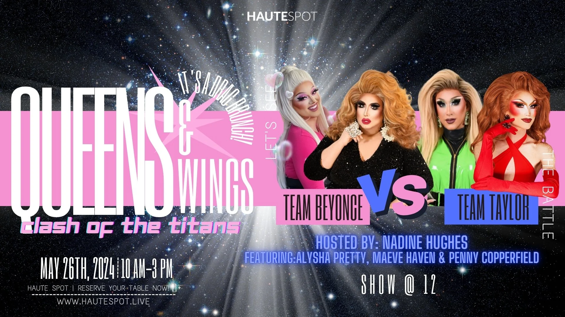 Queens and Wings Drag Brunch - Sunday, May 26th, 2024 - Taylor vs ...