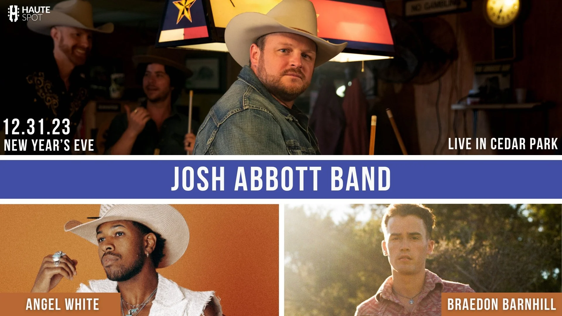 Josh Abbott Band - New Year's Eve Show Live in Cedar Park, Tx at Haute ...