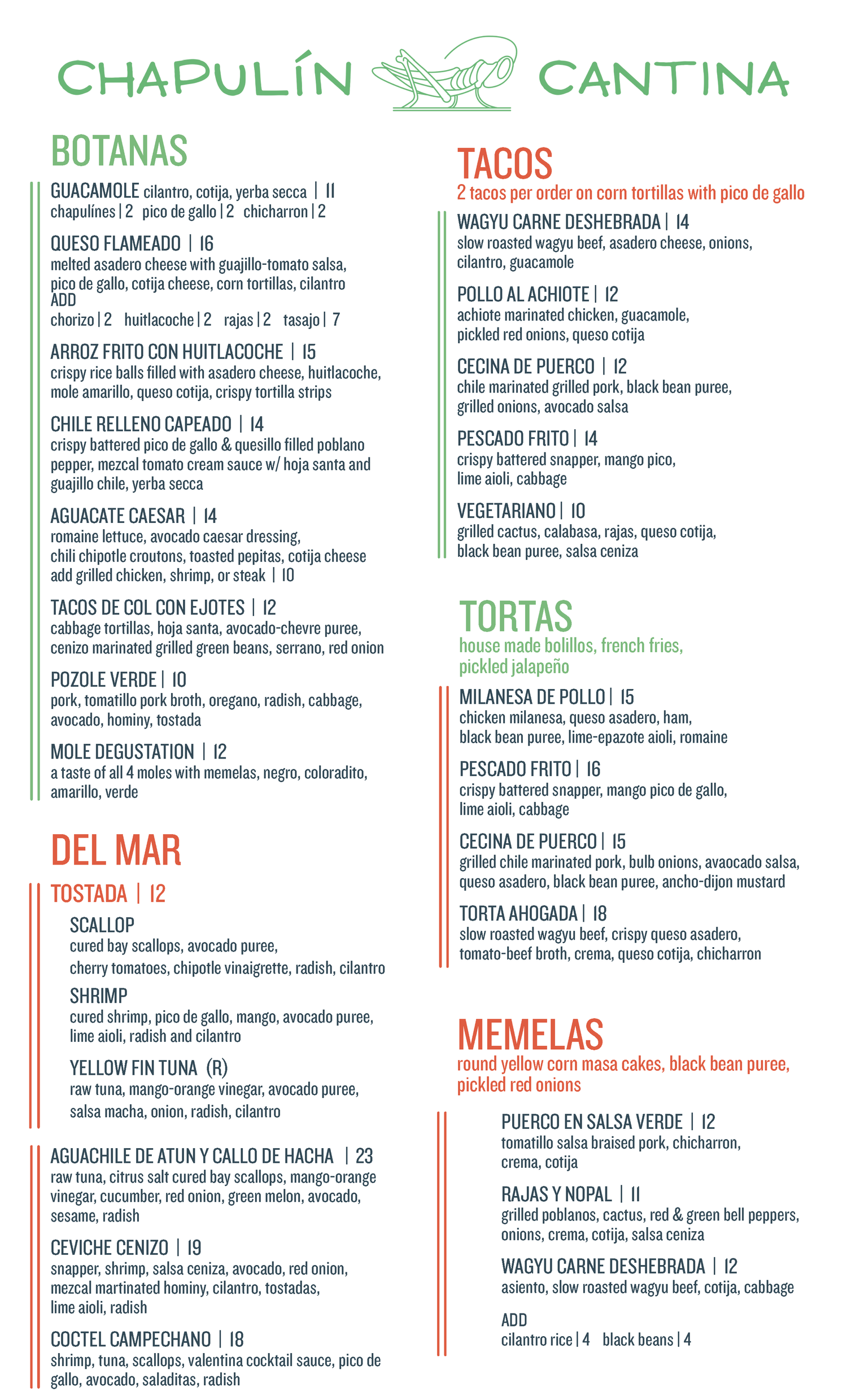 Food — Chapulin Cantina