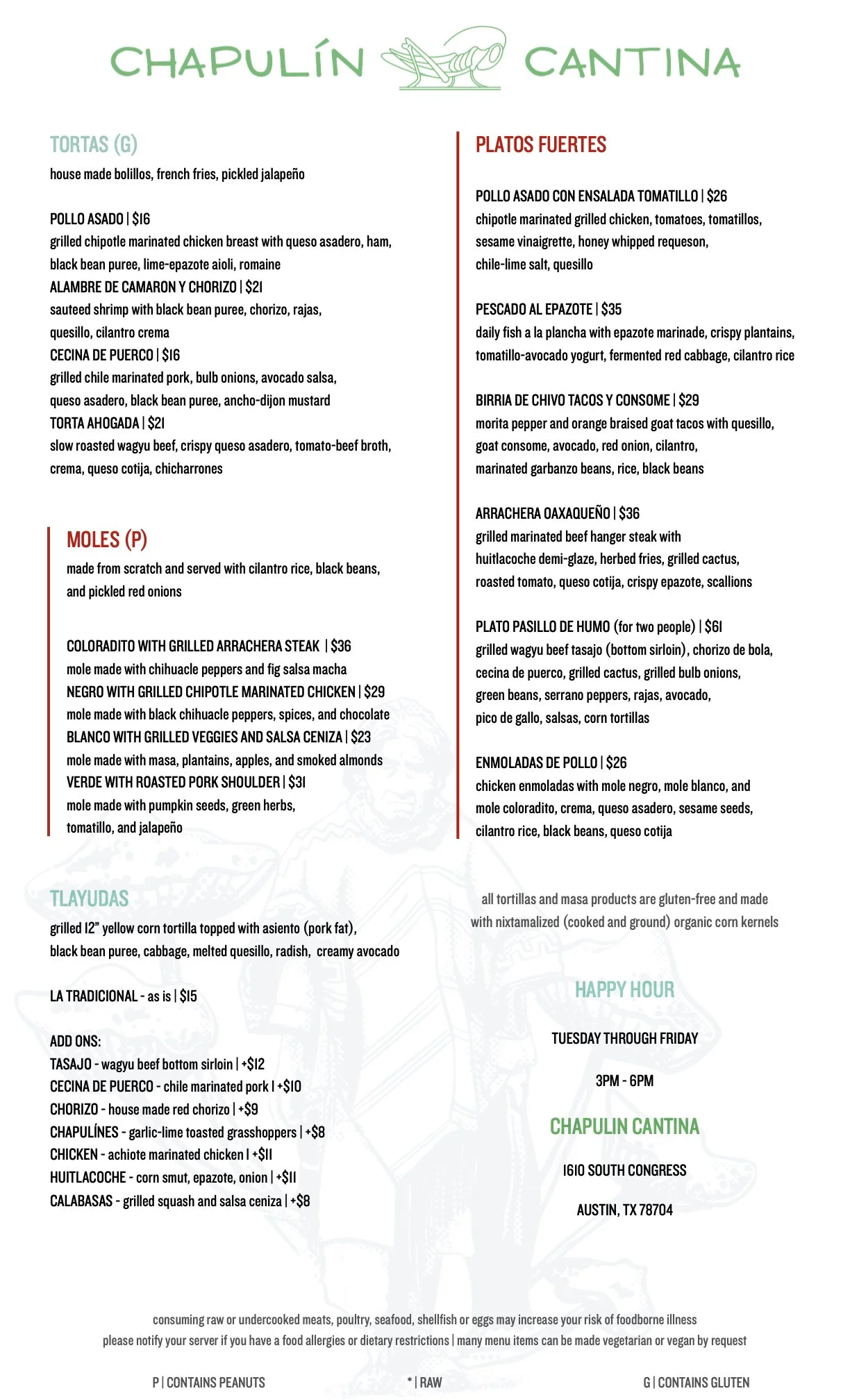 Food — Chapulin Cantina