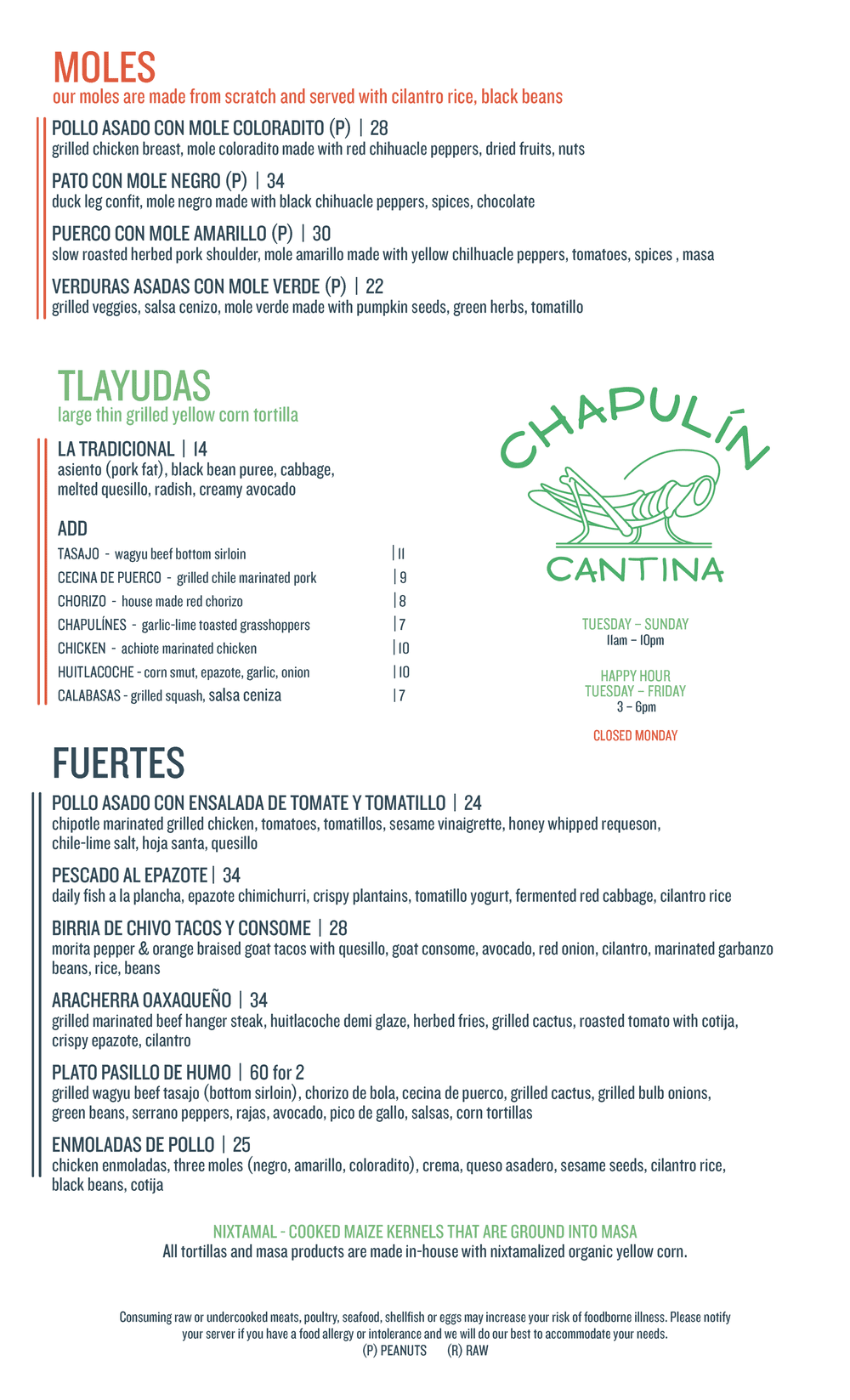 Food — Chapulin Cantina