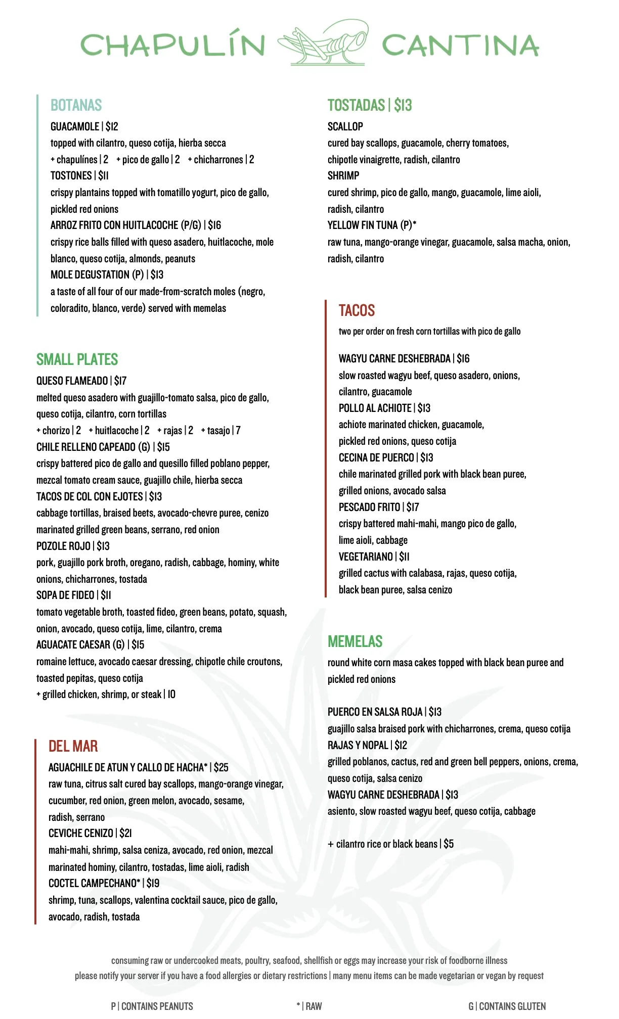 Food — Chapulin Cantina