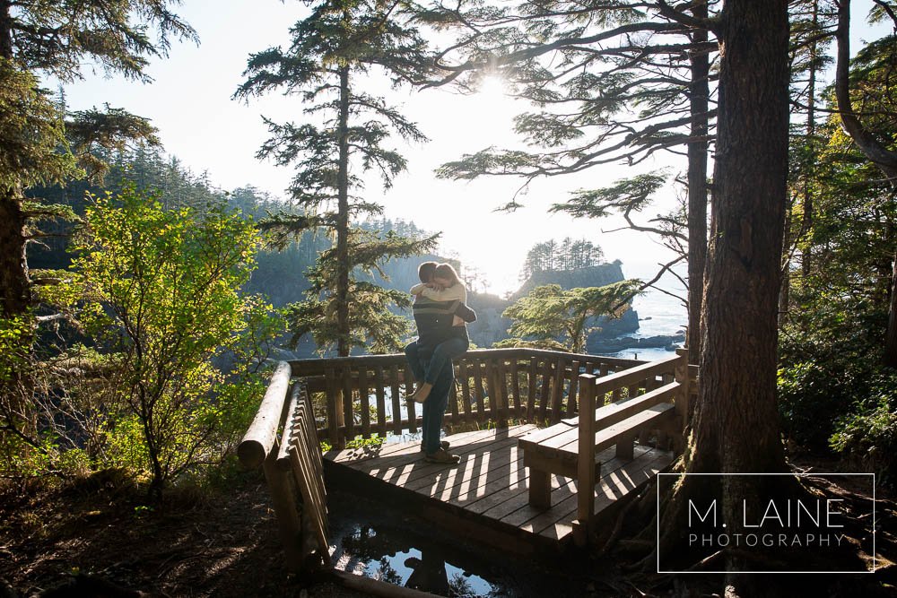 Surprise Sunset Proposal — 80 Feet Above the Pacific — M. Laine Photography