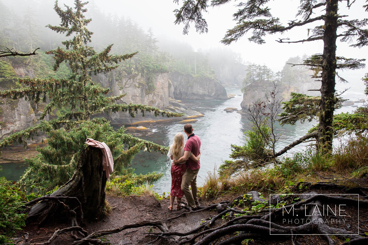 Dramatic West Coast Cliffside Marriage Proposal — M. Laine Photography