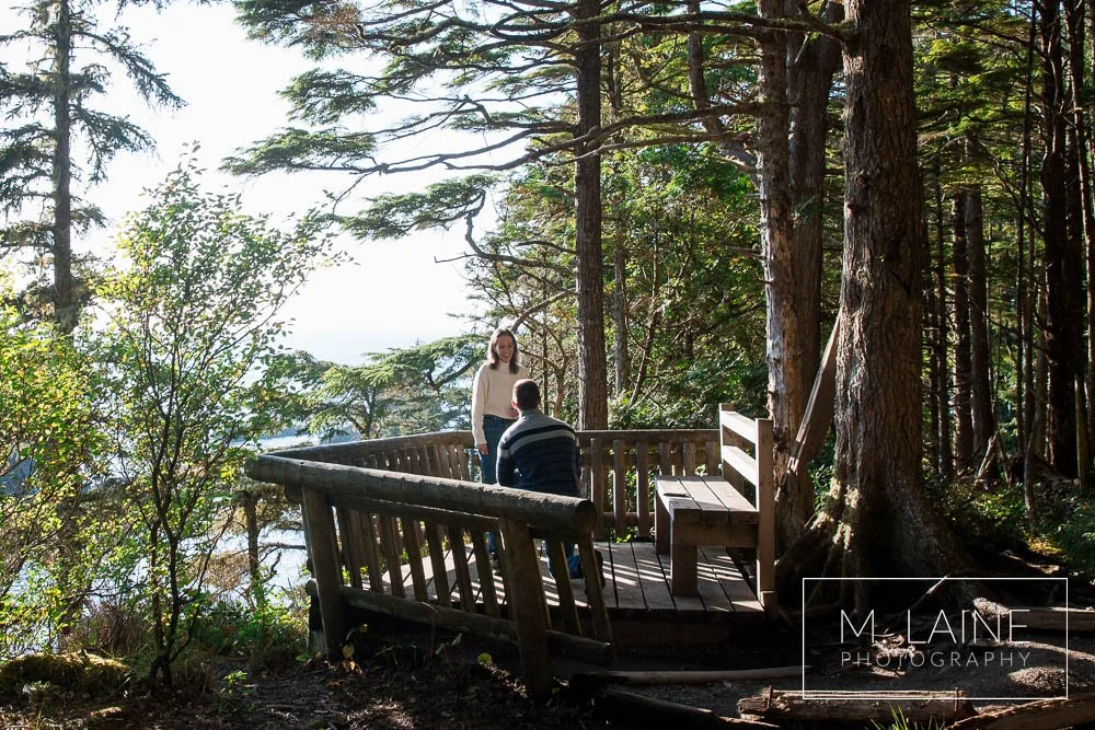 Surprise Sunset Proposal — 80 Feet Above the Pacific — M. Laine Photography