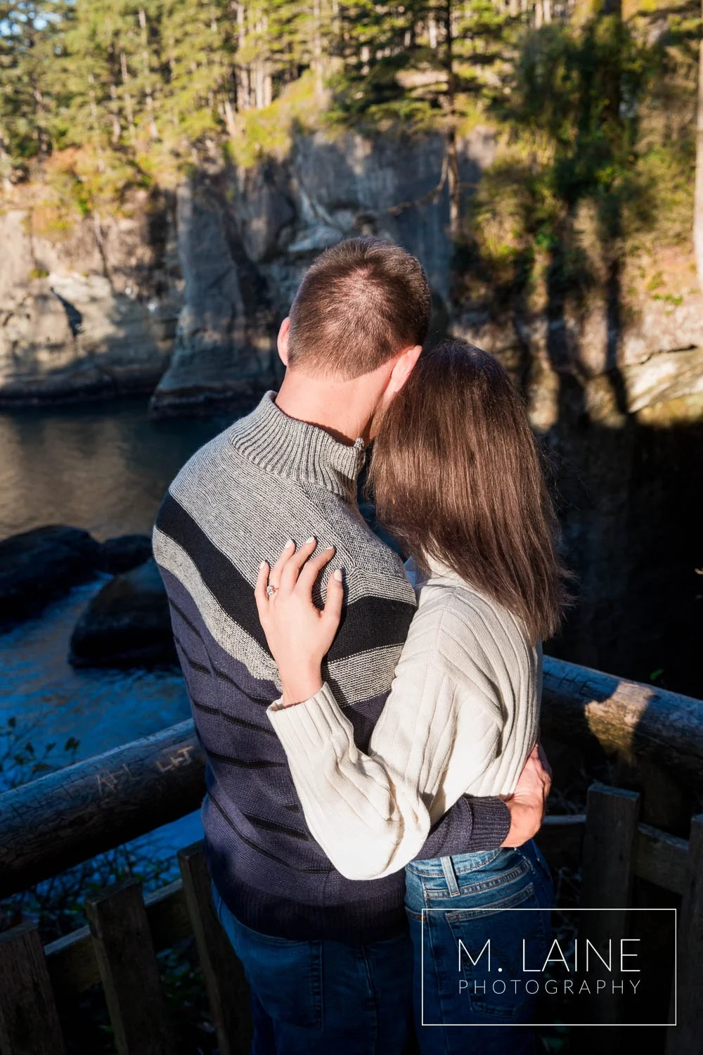 Surprise Sunset Proposal — 80 Feet Above the Pacific — M. Laine Photography