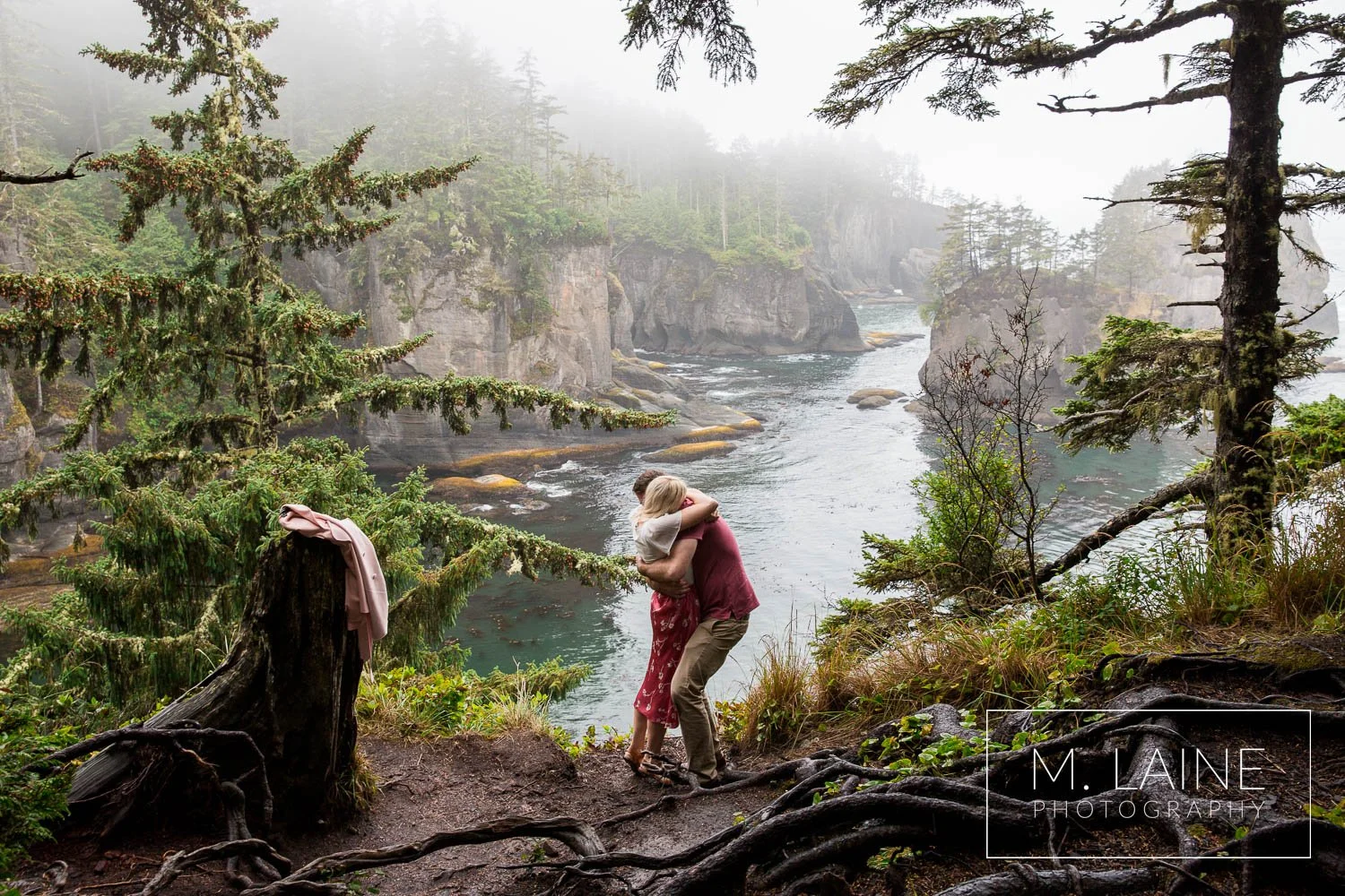 Dramatic West Coast Cliffside Marriage Proposal — M. Laine Photography