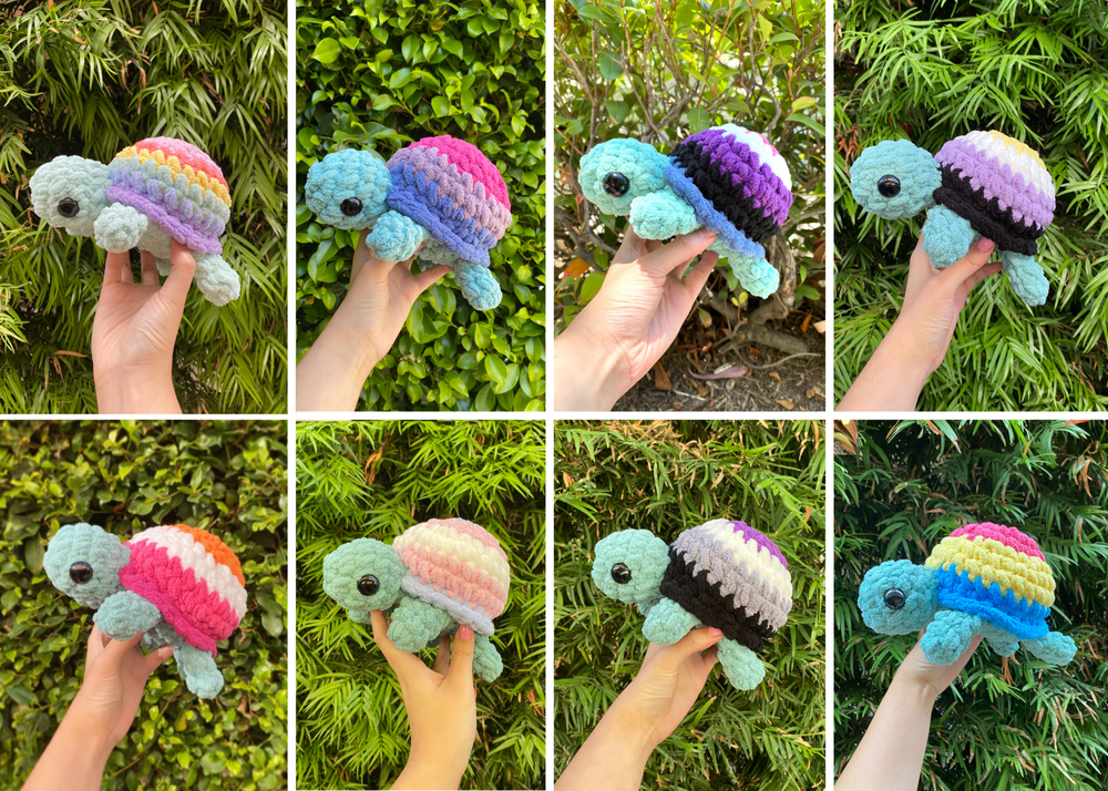 Make a Crochet Pride Turtle (Free Crochet Plushie Pattern) — The Mary Jay