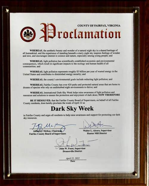 Proclamations International Dark Sky Week — Dark Sky Friends
