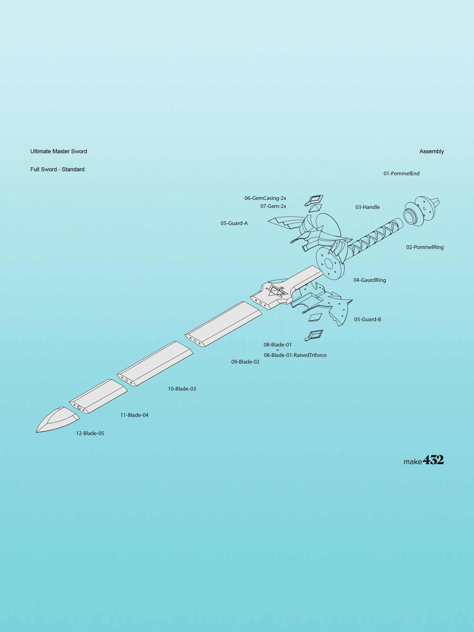 Master Sword STL Bundle | STL Files for 3D printing | Legend of Zelda Inspired Master Sword ...