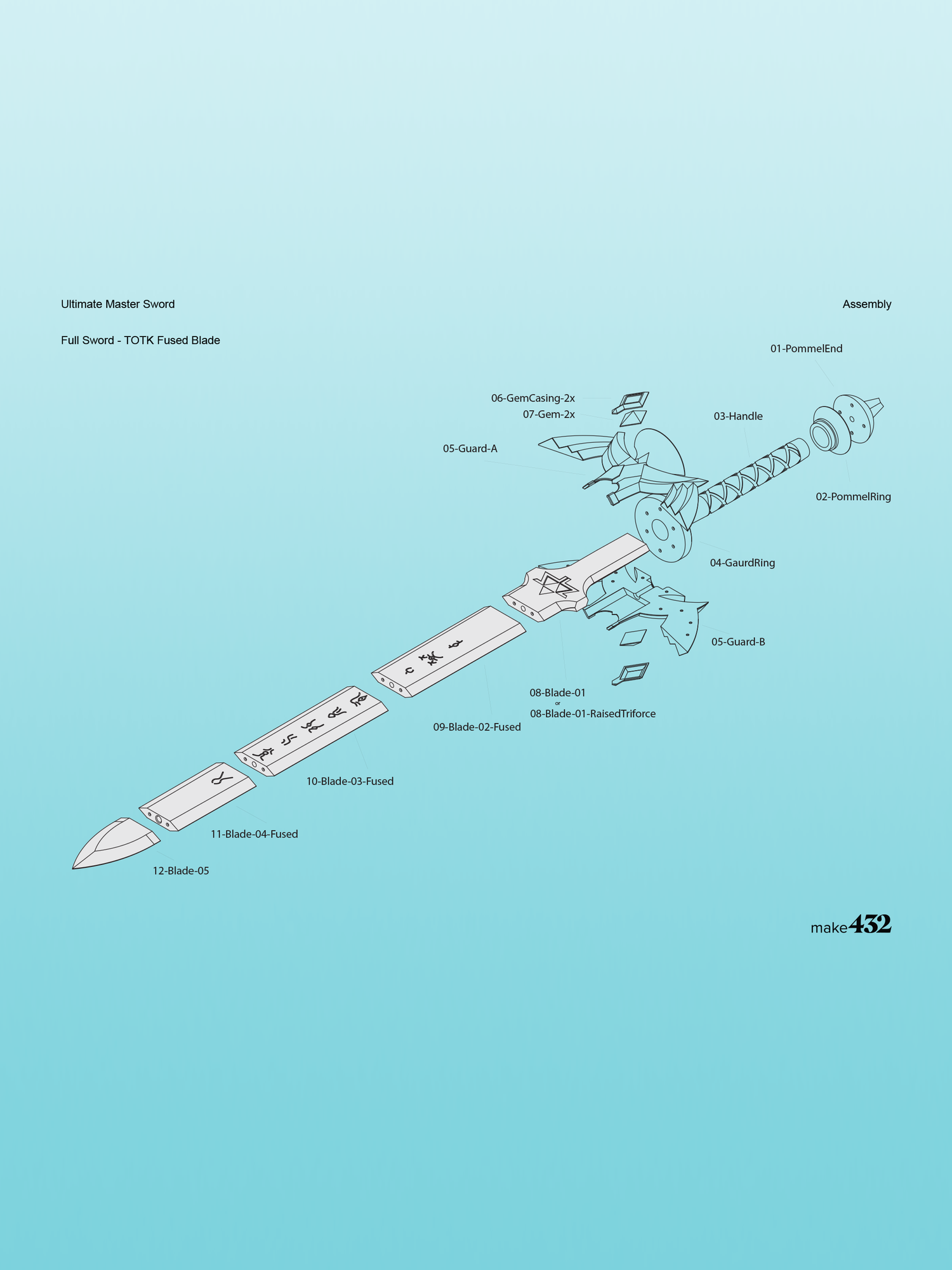 Master Sword STL | STL File for 3D printing | Legend of Zelda Inspired ...