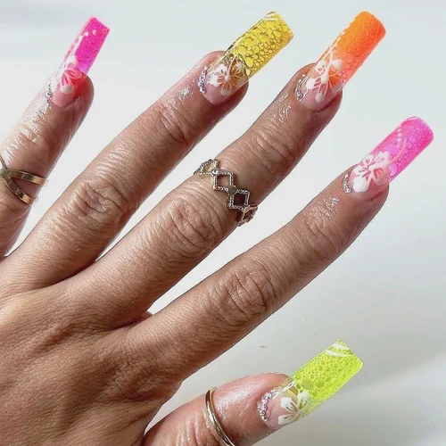 Bikini Press-On Nails – Bad Bish Gold Cross Set | Luxury Nails by ...