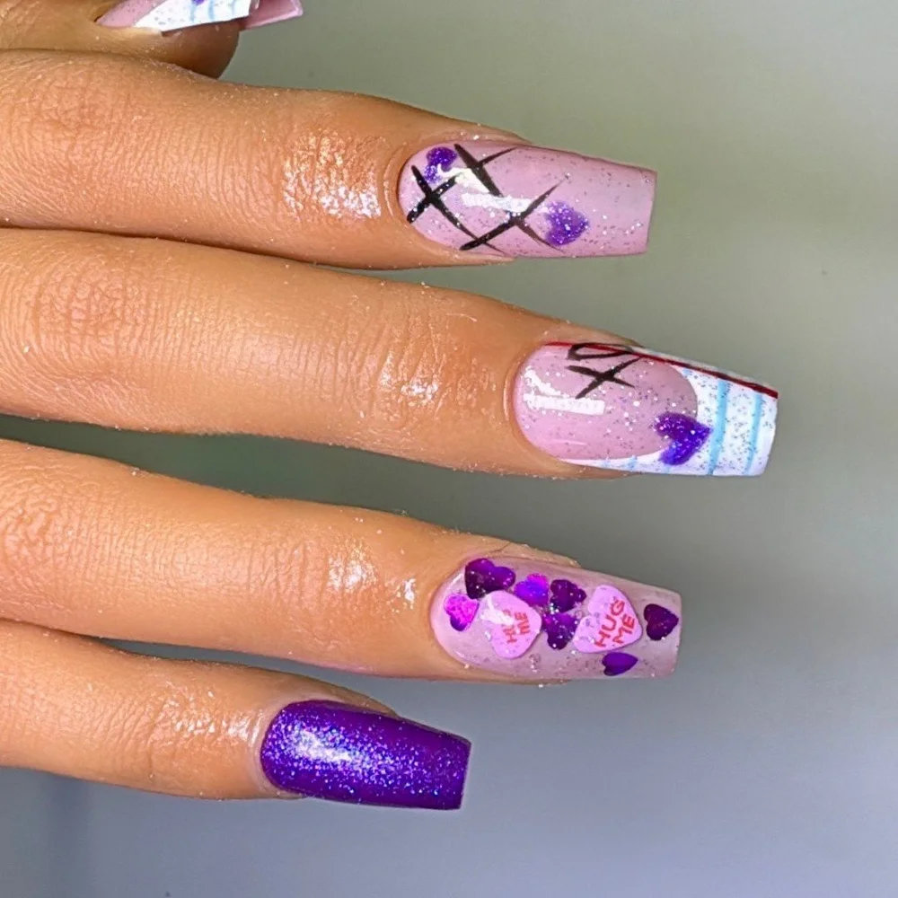 Ready to Ship Yellow Angel Flower Almond Nails – Size Large | Marissa’s ...