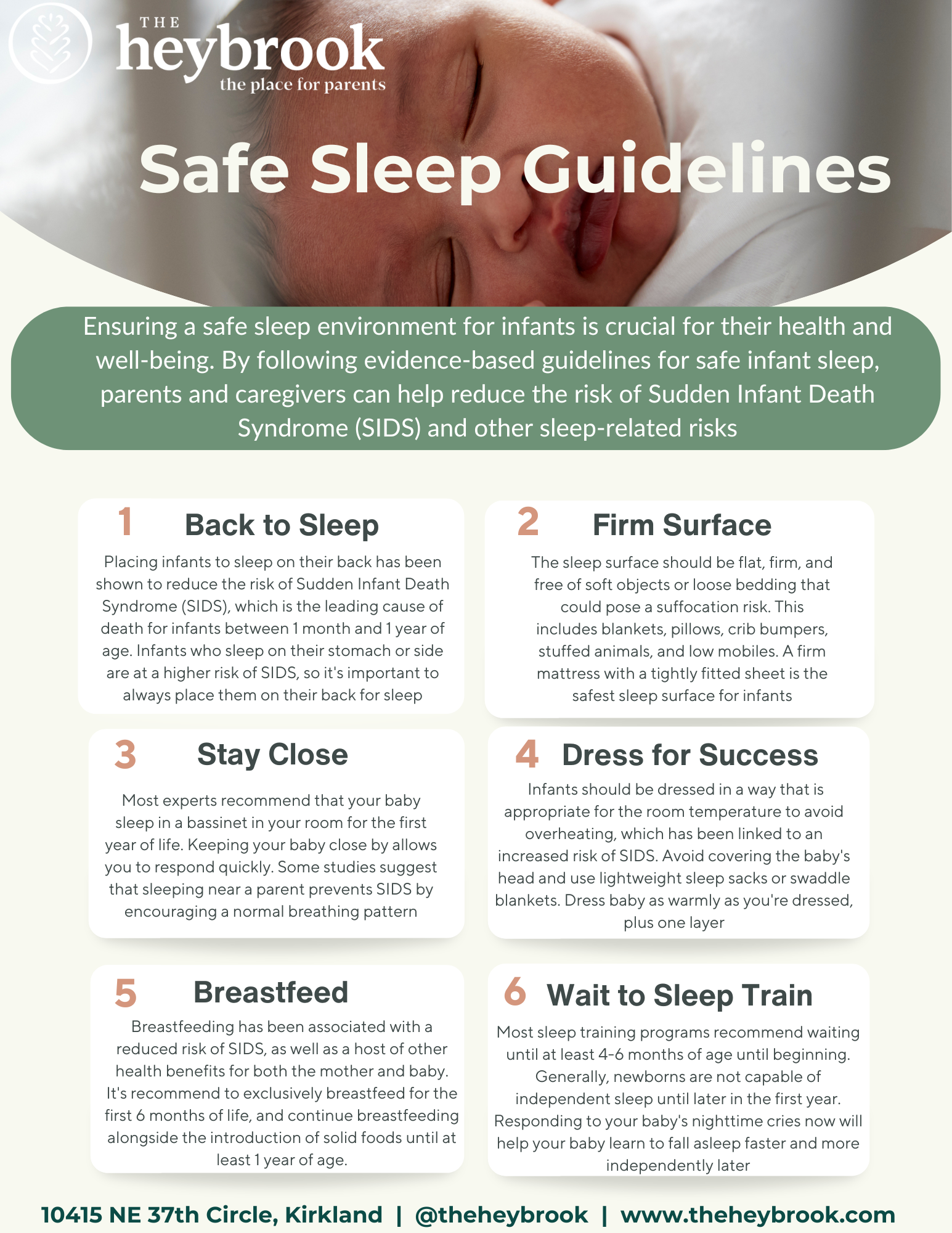 Safe Sleep Guidelines | Discover Prenatal and Early Parenthood Classes ...