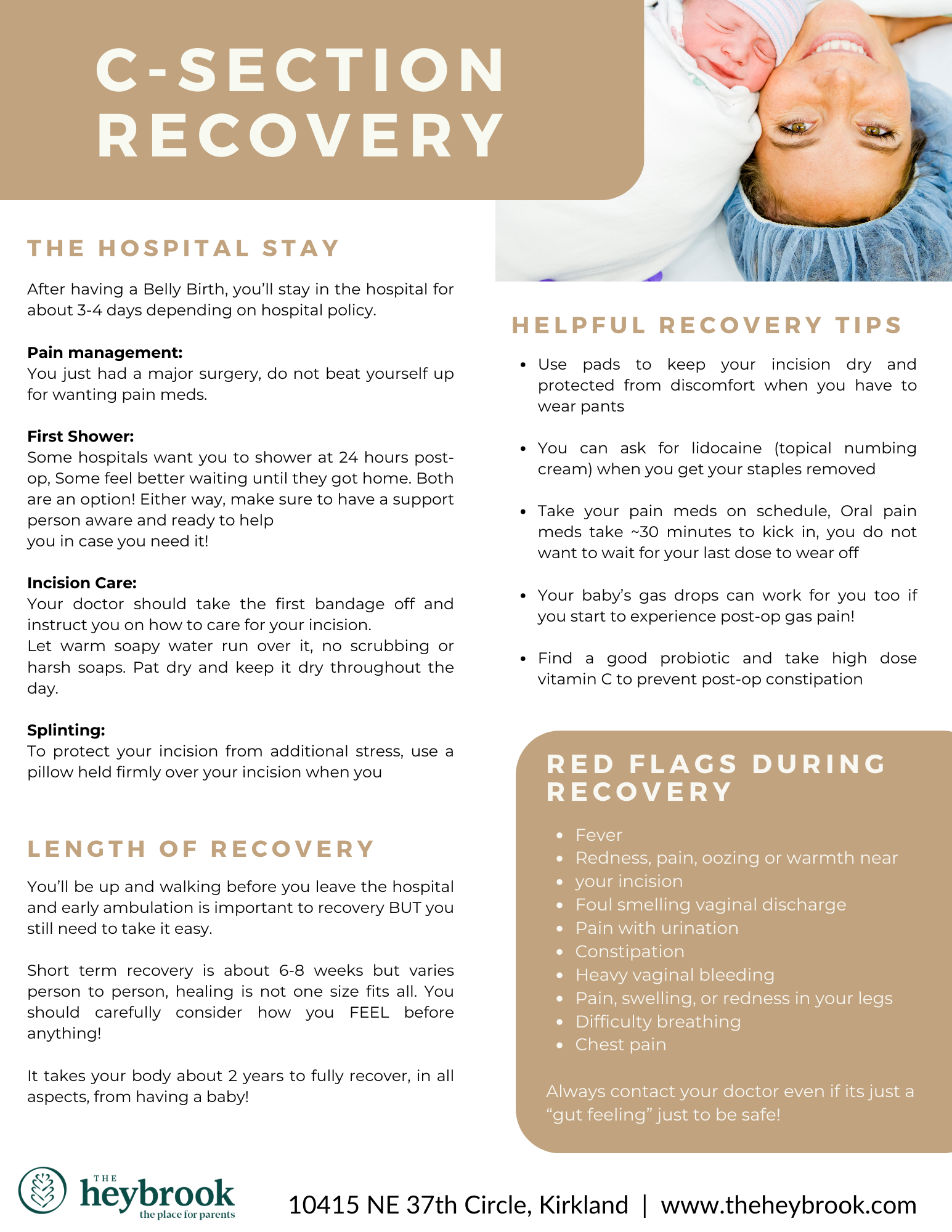 C Section Recovery Discover Prenatal And Early Parenthood Classes In