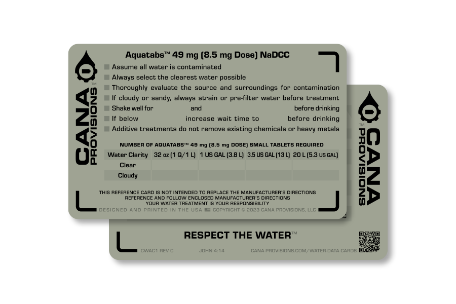 CANA Provisions Water Data Card (WDC) Printed 32oz. Wide Mouth Nalgene ...