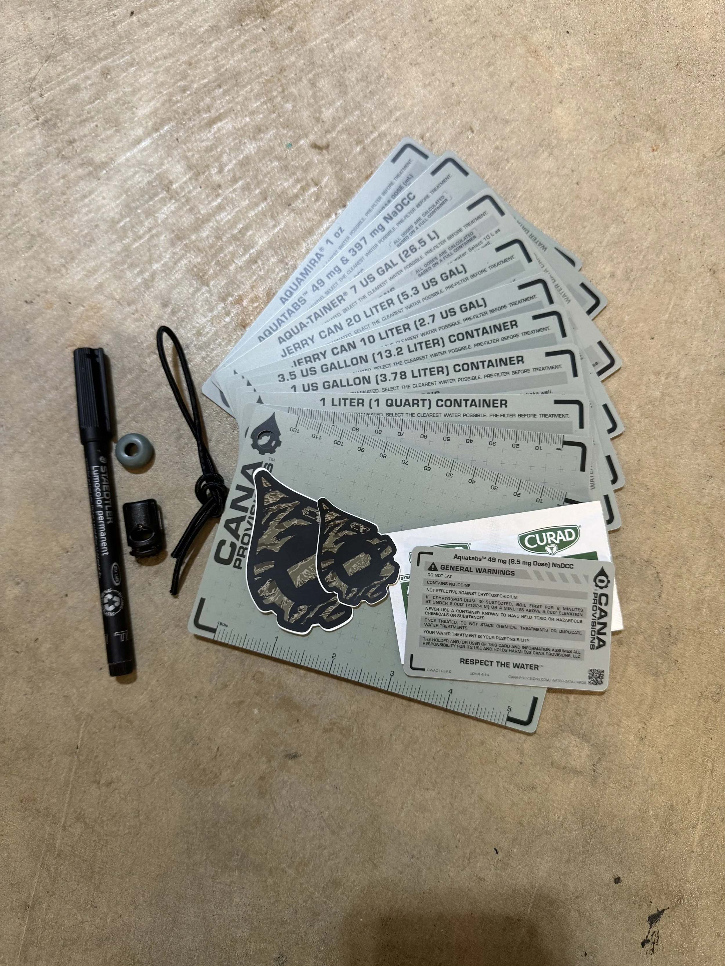 Water Data Cards Core Kit (5 4"x6" Card Kit) — CANA Provisions