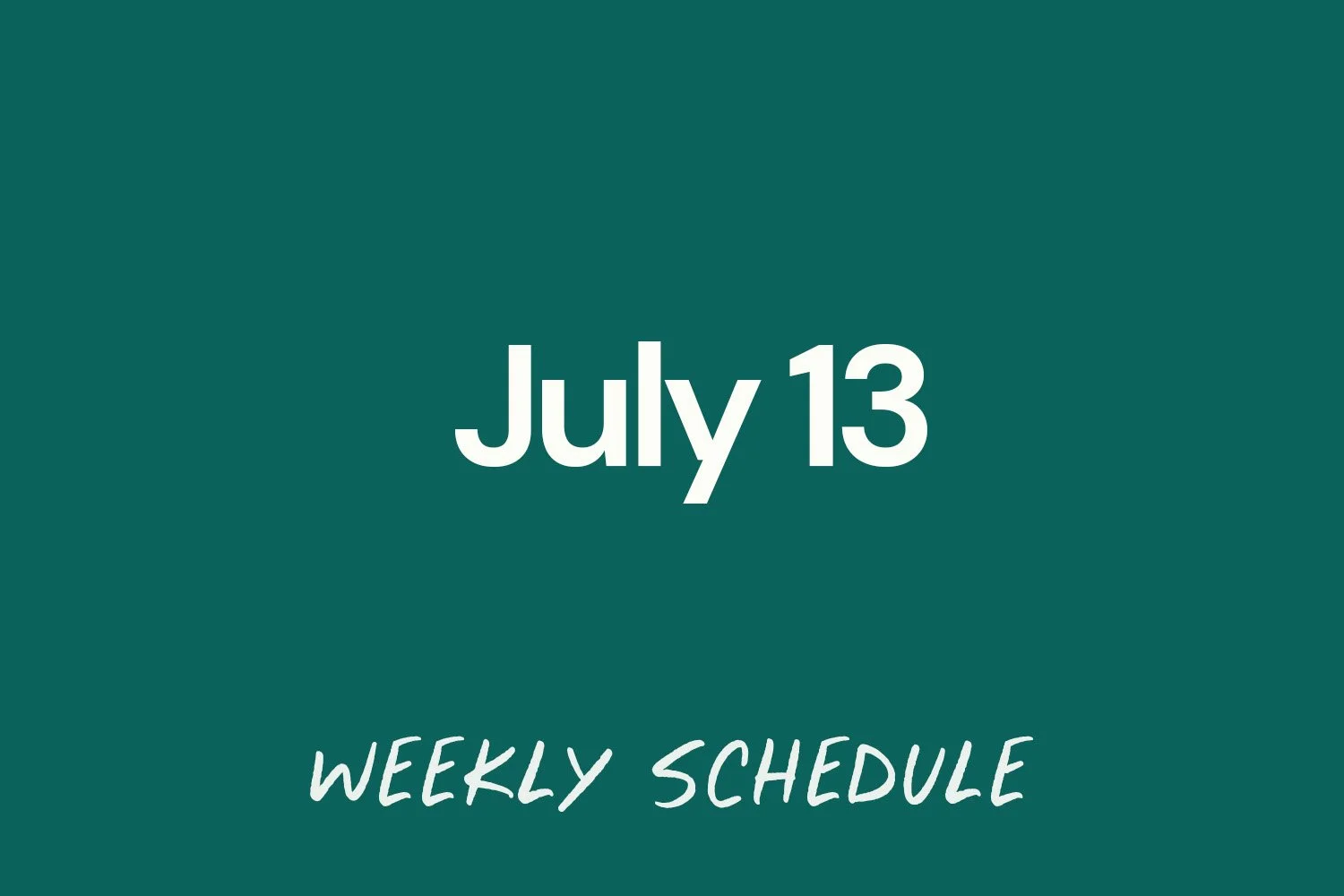 Schedule — Brightside Oxford