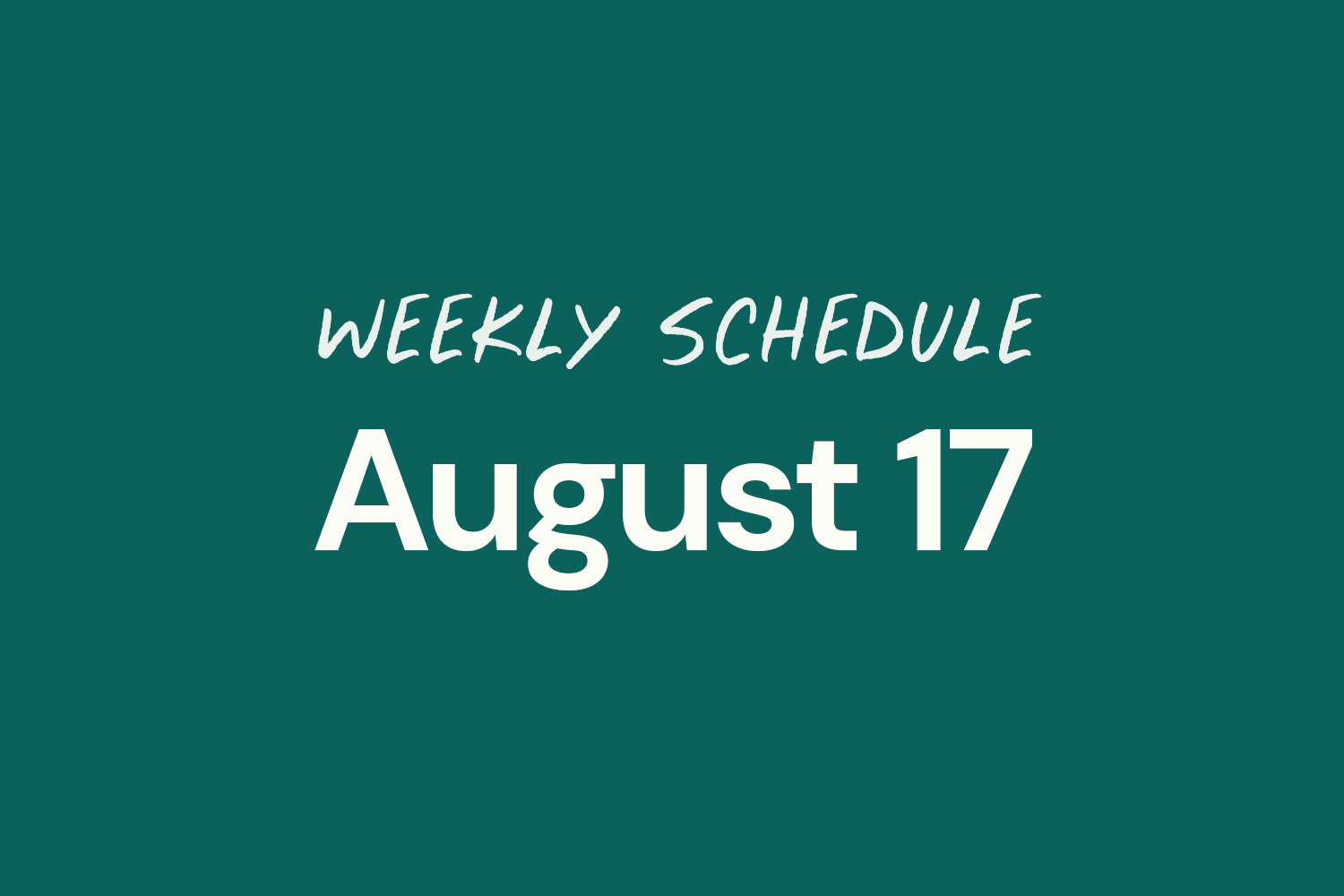 Schedule — Brightside Oxford