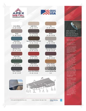 Color Chart — APEX Metal Production
