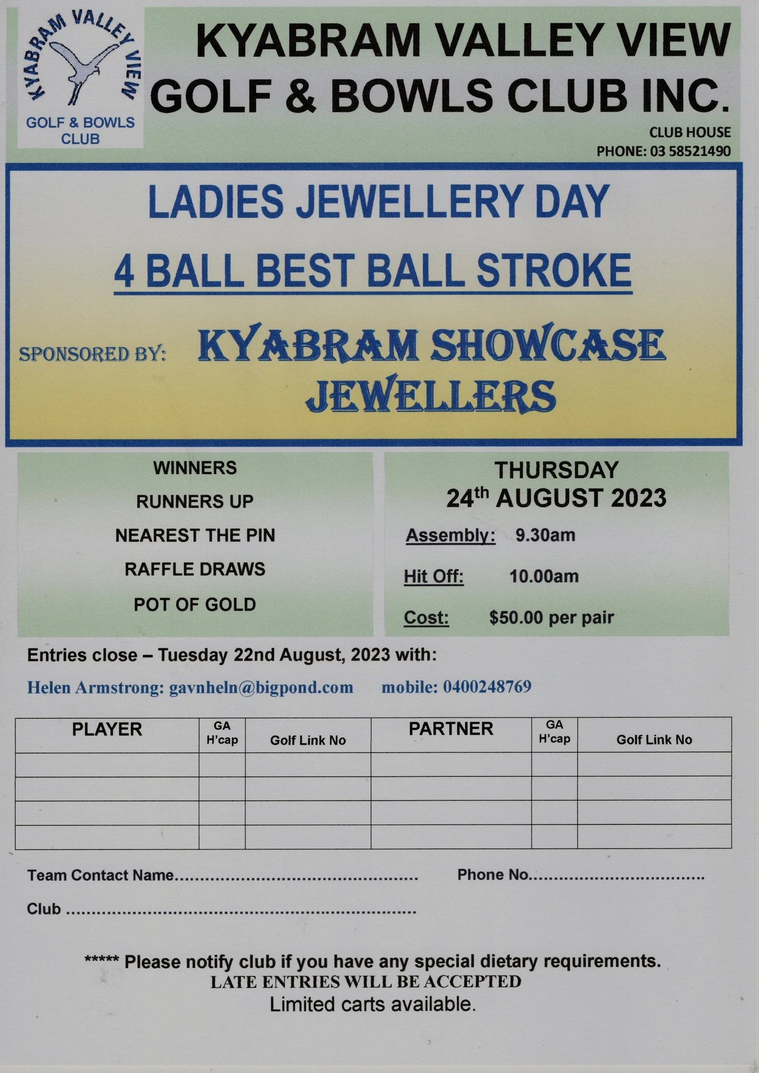 Blog 2 — Kyabram Valley View Golf & Bowls Club
