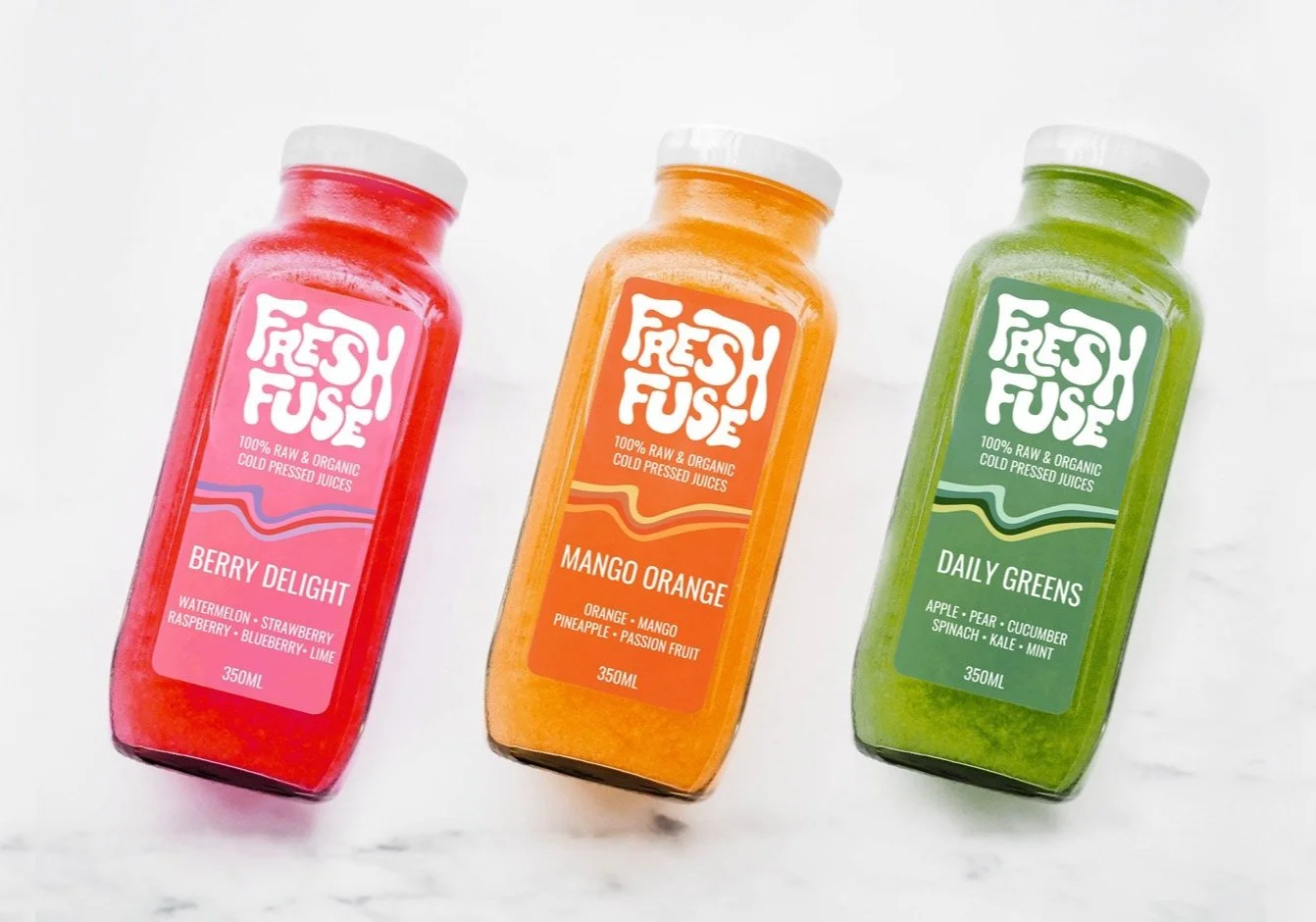 FreshFuse | Bold & Vibrant Juice Brand Identity — Valentine Creative Studio