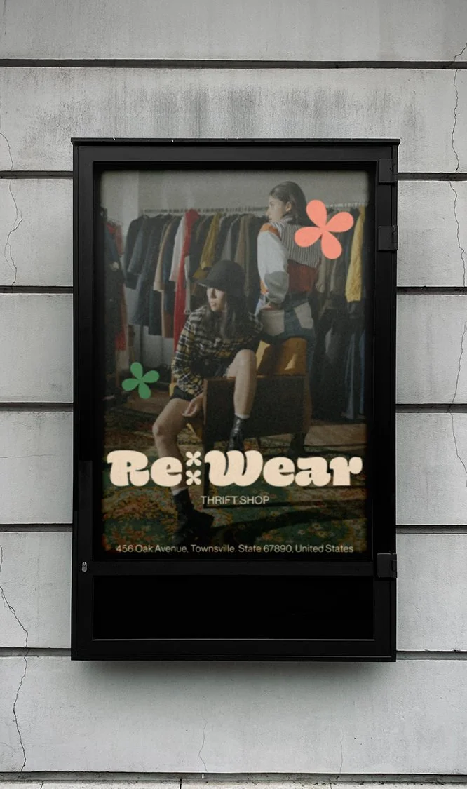 Re:Wear | Thrift Shop Brand Identity with a Bold Retro Edge — Valentine ...