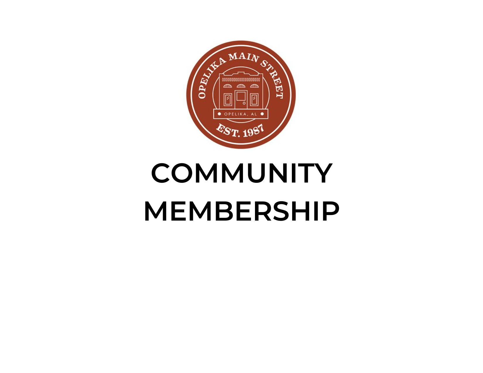 Community Membership — Opelika Main Street