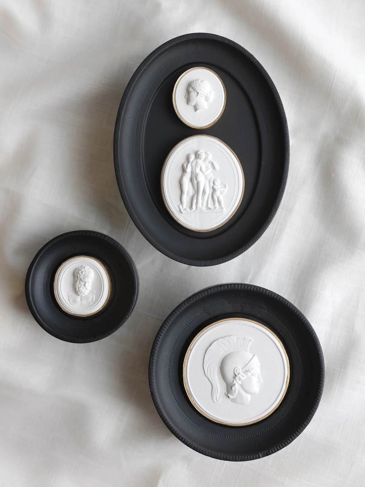 Thalia Large Noir Framed Intaglio — STATUETTE