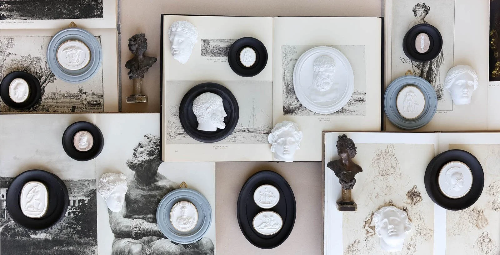 Thalia Large Noir Framed Intaglio — STATUETTE