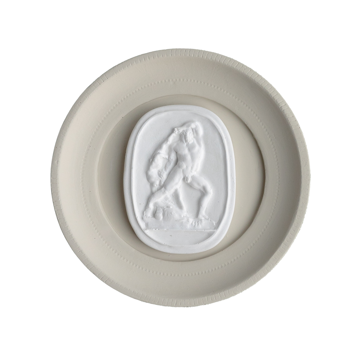 Lion Crest Large Noir Framed Intaglio — STATUETTE
