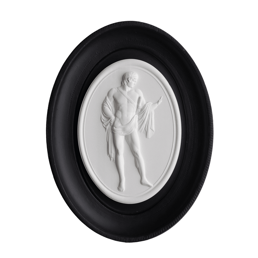 Lion Crest Large Noir Framed Intaglio — STATUETTE