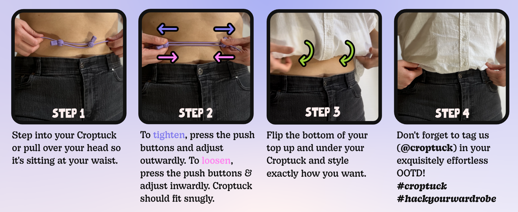 How to Perfectly Tuck an Oversized Button Down with Croptuck